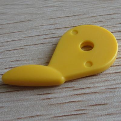 China Customised blade holder injection molding components, yellow color, matt finish, single shot molding, for sale