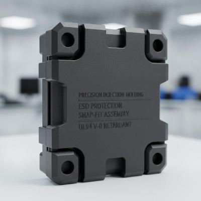 China Precision Injection Molding with ESD Protection Snap Fit Assembly and UL94 V0 Flame Retardant for sale