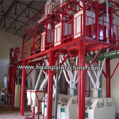 China 60 ton/day corn flour mill plant/maize flour milling machine/corn roller mill with price for sale
