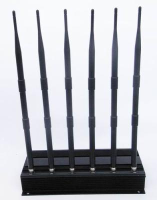 China 6 Antenna GPS UHF Lojack Cell Phone Jammer (3G, GSM, CDMA, DCS) for sale