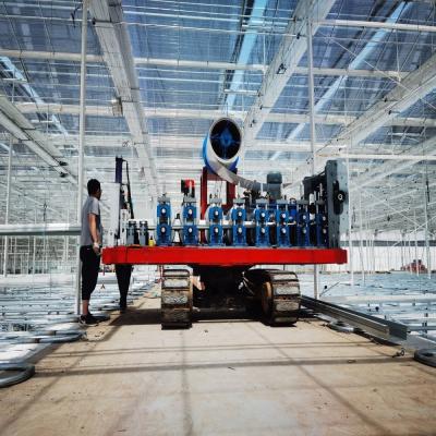 China Custom Fascia Roll Forming Machine Rain Seamless Gutter Equipment for sale