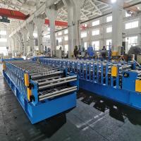China Iron Roof Sheet Roll Forming Machine For Tile Making PLC Controlled for sale