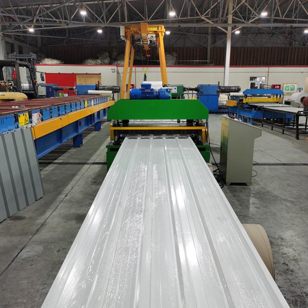 Quality H75 Trapezoidal Roof Sheet Roll Forming Machine For Tile Making for sale