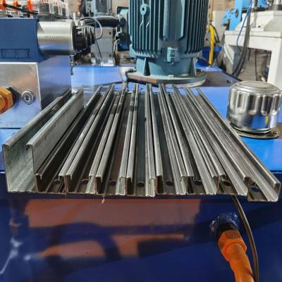 China Slotted Channel Strut Roll Forming Machine Double Layer 380V for sale