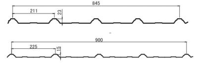 중국 구르 기계에게 사다리꼴 지붕을 금속 루핑 Customizable 색깔을 가진 기계 형성 판매용