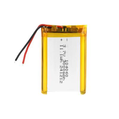 China 3.7V 104060 3000mAh Lithium Polymer Battery for Power Bank GPS Tracker Smart Lock and LED Lighting for sale