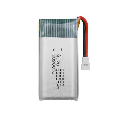 China 902560 3.7V 1200mAh High Rate Lithium Polymer Battery for RC Model and Drone for sale