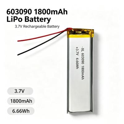 China 603090 3.7V 1800mAh 903090 3.7V 3000mAh Lithium Polymer Battery for Fingerprint Lock Walkie Talkie Smart Wearables for sale