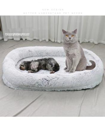중국 Manufacture 160cm Non-Slip Washable Long Plush Giant Fluffy Pet Bed For Cat Dog For Pet Animals 판매용
