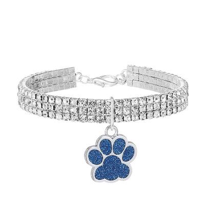 Cina Amazon Hot Selling Cute Dog Accessories Shining Collar With Crystal For Pet Dog Cat in vendita