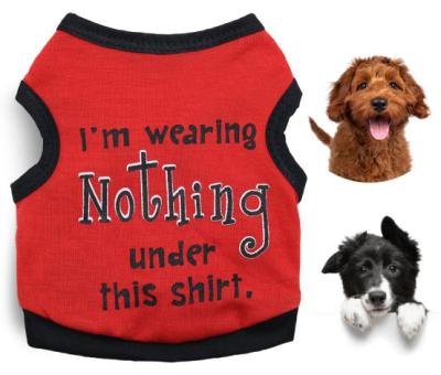 China Dog Clothes 8 Patterns Classic Lightweight Breathable With Funny Letters à venda