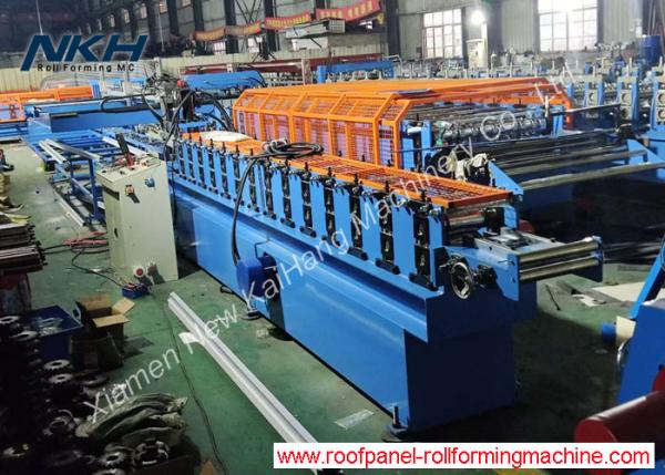45 Degree Cut Batten Roll Forming Machine For Inner Roof Decoration Batten Roof Top Hat Panel With Auto Stacking