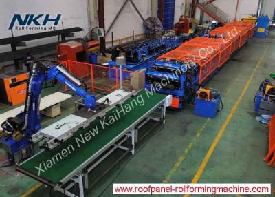 China Dual Layer Roll Forming Machine with Robot Palletizing Shutter Door & Corrugated Panel for sale