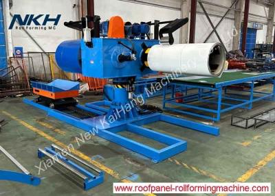 China 5Tons Double-head Hydraulic Un-coiler with Loading Car Hydraulic Decoiler with Coil Car Twin Head Decoiler for sale