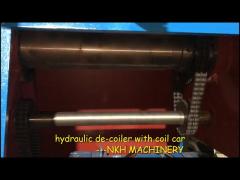 10 οι τόνοι υδραυλικού Decoiler 1250mm πλάτος σπειρών εκλέπτυναν το σχέδιο σφηνών