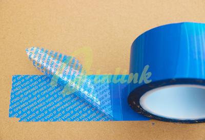 China Total transfer Tamper evident security tape, Full transfer tamper proof void tape, Full residue Tamper evidnet void tape for sale