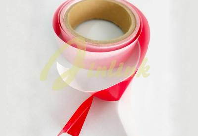 China Double sided Tamper evident security tape for bags, Red partial transfer double side tamper proof tape for plastic bags for sale