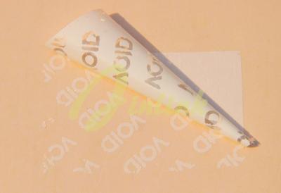 China Partial Transfer Anti-fake Security VOID Label Material, Partial transfer low residue anti-counterfeiting label film for sale