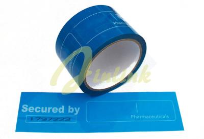 China Tamper evident security tape with sequential number and perforation, Full transfer security tape for envelope and bags for sale