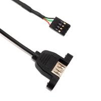 China 50-57-9404 Molex Connector Cable Panel Mount Single Port Usb 2.0 for sale