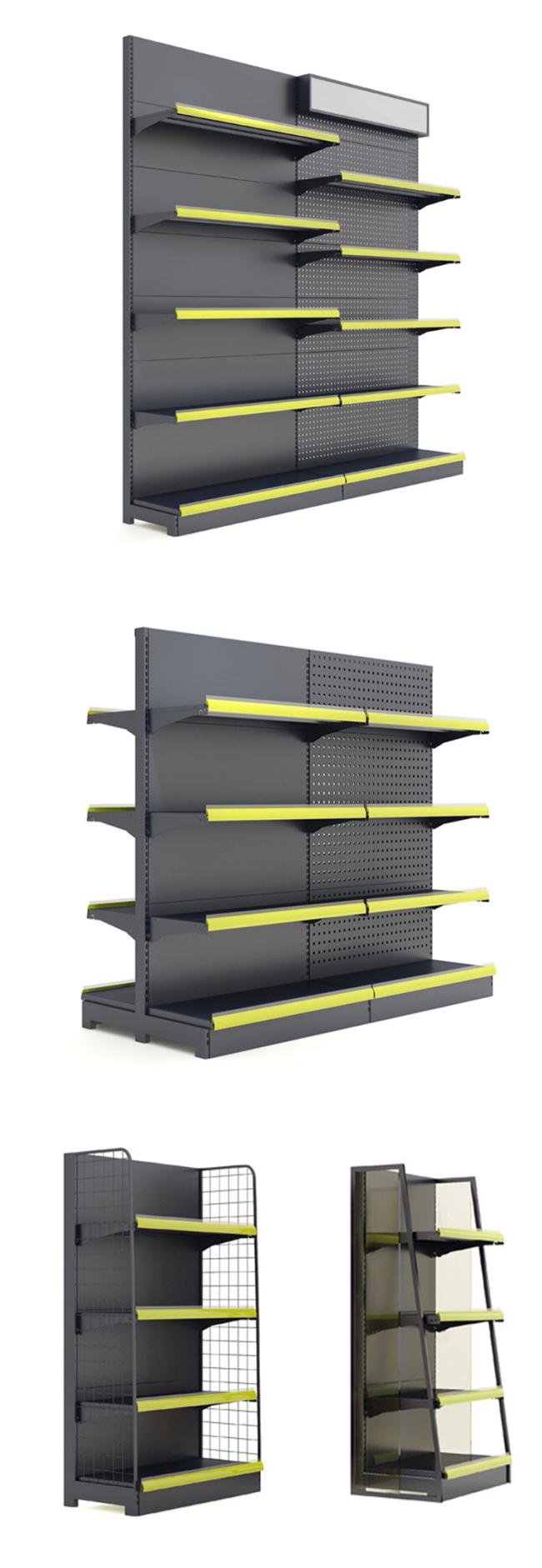 Retail store shelving system in use