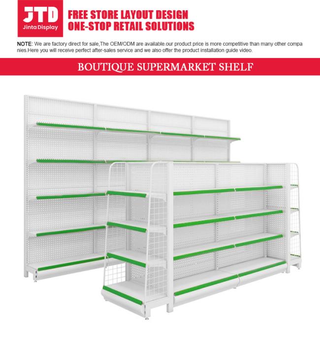 Custom supermarket shelving unit display