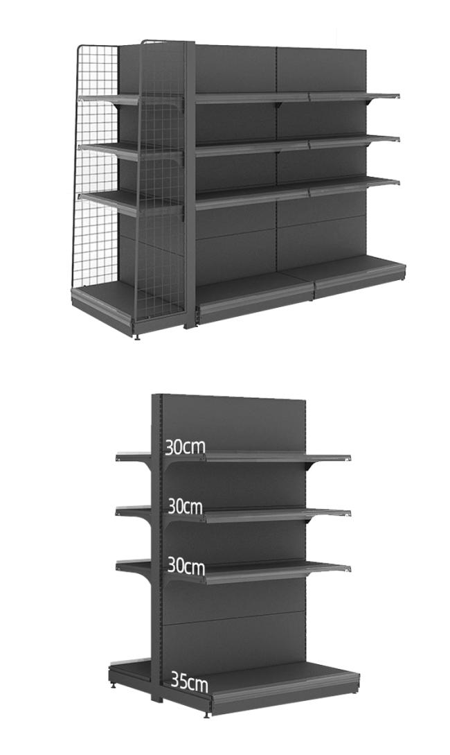Supermarket shelf in retail environment