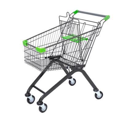 China Metal Shopping Trolleys Carts With Strong Rubber Wheels for sale