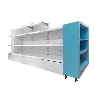 China Cold Rolled Steel Supermarket Display Shelving For Customized Display Needs for sale