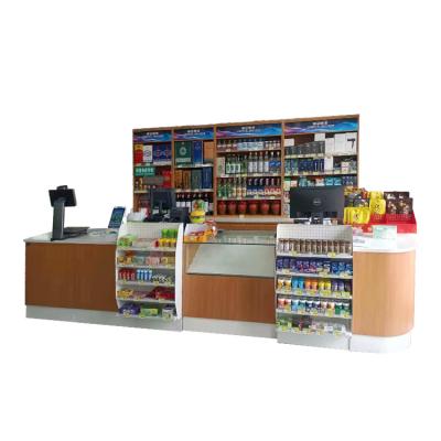 China Conveyer Belt Supermarket Checkout Counter Cold Rolled Steel Cabinet Custom Length for sale