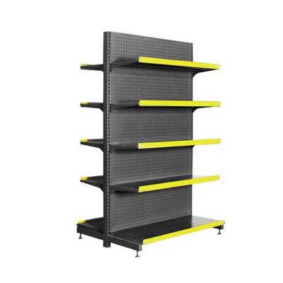 China Double-Sided Metal Gondola Shelves for Retail Stores for sale