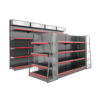 China Metal Supermarket Shelf Gondola Display 30-100kg Capacity for sale