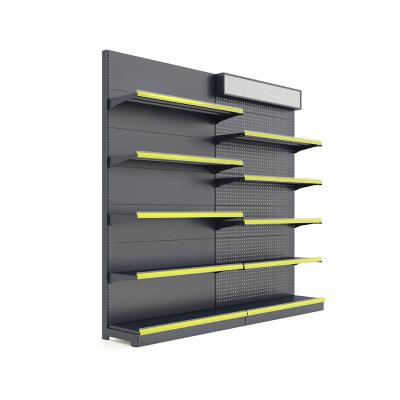 China Metal Supermarket Shelf Gondola Display 30-100kg Capacity for sale