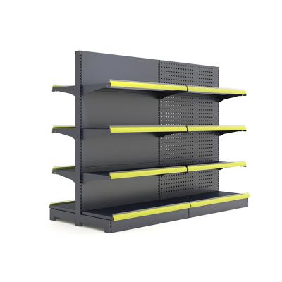 China Metal Supermarket Shelf Gondola Display 30-100kg Capacity for sale