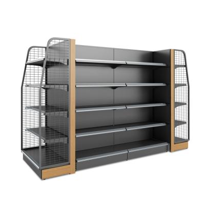 China Metallic Supermarket Shelf Light Duty Gondola Display Rack for sale