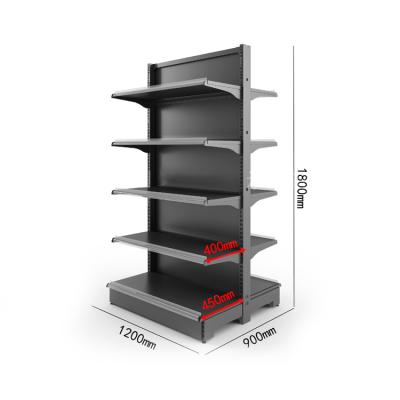 China Metallic Supermarket Shelf Light Duty Gondola Display Rack for sale