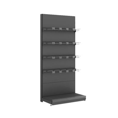 China Single-Sided Metal Supermarket Shelf with Powder Coated Finish for sale