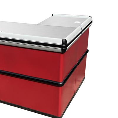 중국 콤팩트 공간 적응과 효율적인 결제를 위해 식품 등급 304의 스테인레스 스틸 슈퍼마켓 체크아웃 카운터 판매용