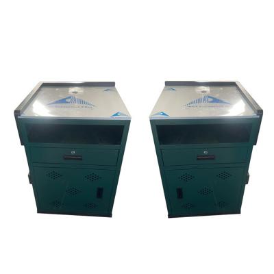 중국 인체공학적 높이와 긁힘 방지 스테인리스 스틸 상판을 갖춘 모듈형 디자인 슈퍼마켓 계산대 판매용