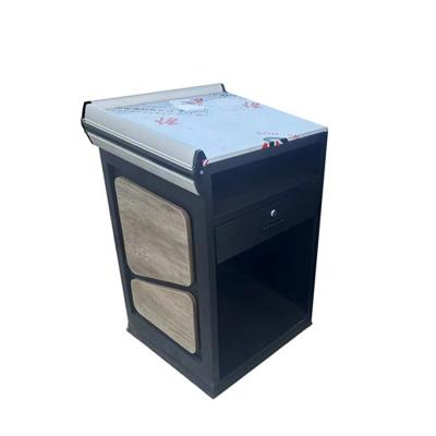 중국 부식 방지 및 효율적인 정산을 위한 파티션 레이아웃 및 장비 연동이 가능한 스테인리스 스틸 슈퍼마켓 계산대 판매용