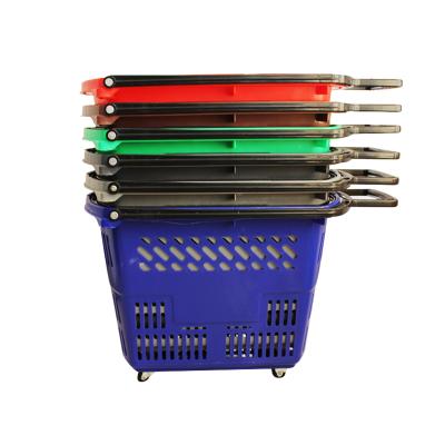 China 35L Capacity Plastic Trolley Basket with 20L Capacity and 0.66kg Net Weight for Efficient Shopping for sale