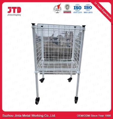 China Mini Square Shape Wire Display Shelving With Wheels Height 900mm for sale