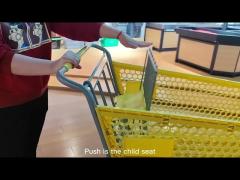 carrello da shopping carrello di plastica mercato carrello per negozi con ruote