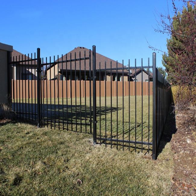 China factory security pre-galvanized steel tube wrought iron fence
