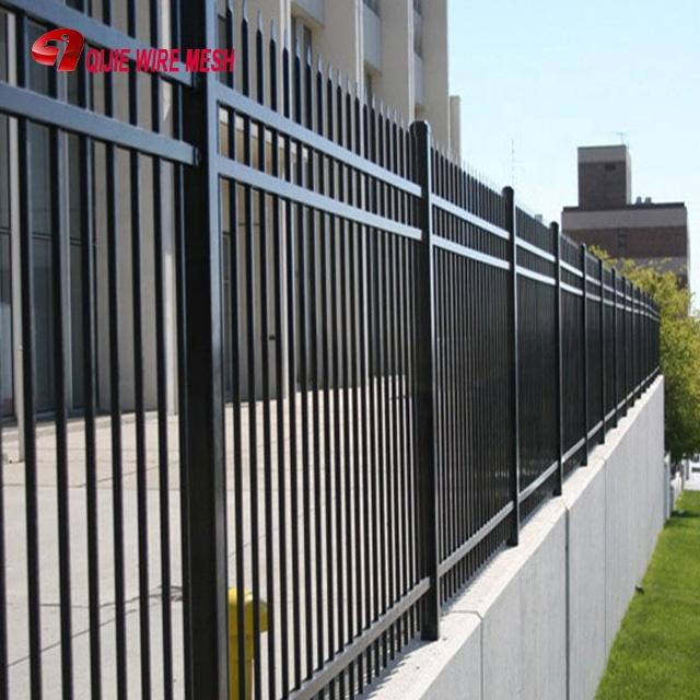 China factory security pre-galvanized steel tube wrought iron fence