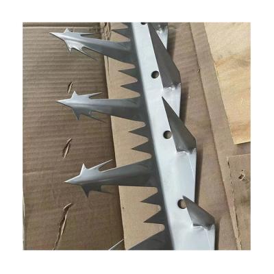 China Strong Deterrent To Intruders Practical Metal Stainless Steel Wall Anti Climb Design Modern Spike Fences for sale
