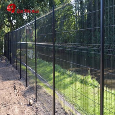 China Home Outdoor Decorative Welded Wire Mesh Metal Curved Panel 3D Garden Fence with Waterproof for sale