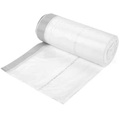 China 13 Gallon Biodegradable Drawstring Trash Bags with HDPE Material and 5-50 Mic Thickness for sale
