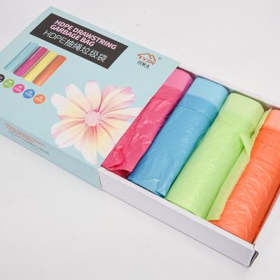 China Disposable Customized Plastic Drawstring Garbage Bag for Sorting Garbage in Workplaces for sale