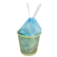 China Customized Logo Thickened Drawstring Garbage Bags 450x500mm HDPE LDPE 5-100 Mic for sale